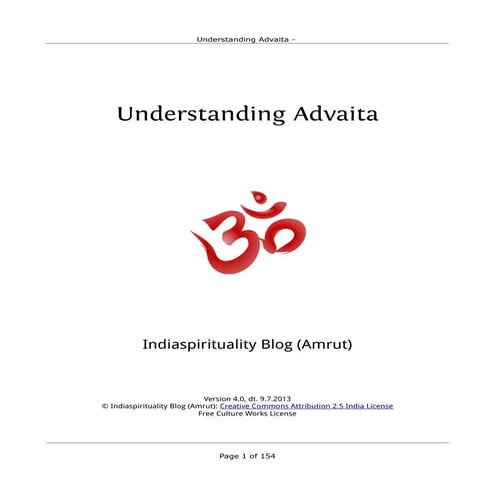 Understanding advaita | PDF | Hinduism | Religion & Spirituality
