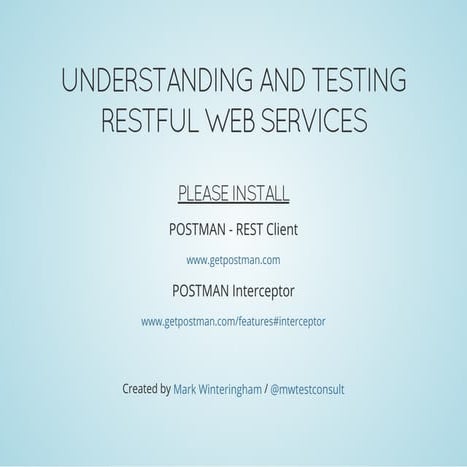 Understanding And Testing Restful Web Services Pdf