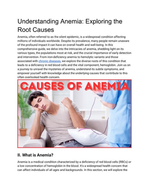 Understanding Anemia Exploring the Root Causes | PDF Understanding Anemia Exploring the Root Causes | PDF