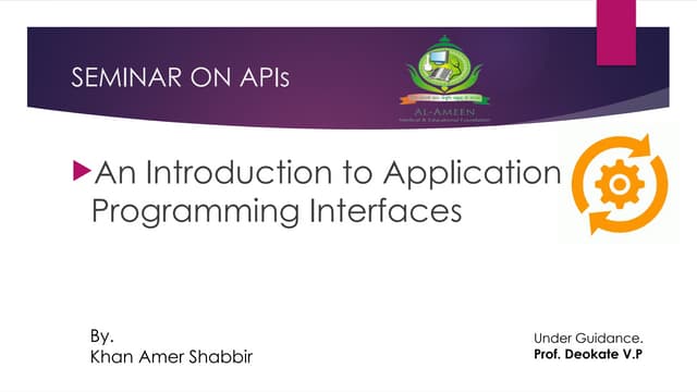 Understanding Apis 2pptx This Is A Report Of Api Ppt