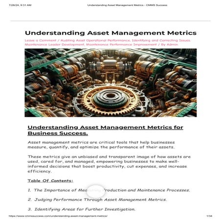 Understanding Asset Management Metrics - CMMS Success.pdf