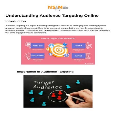 Understanding Audience Targeting Online. | PDF