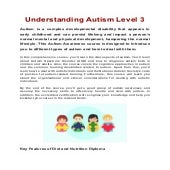 Understanding autism level 3