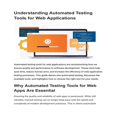 Understanding Automated Testing Tools For Web Applications Pdf