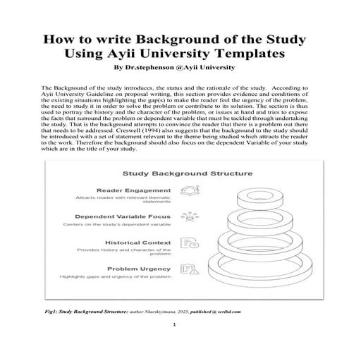 Understanding Background of the Study Using Ayii University Templates ...