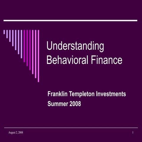 Understanding behavioral finance | PPT