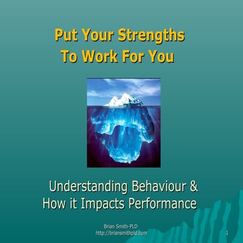 Understanding behaviour & how it impacts performance | PPT