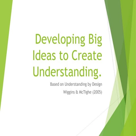 Understanding big ideas as basis for art curriculum | PPTX