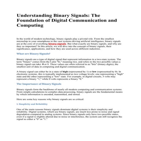 Understanding Binary Signals The Foundation of Digital Communication and Computing.docx