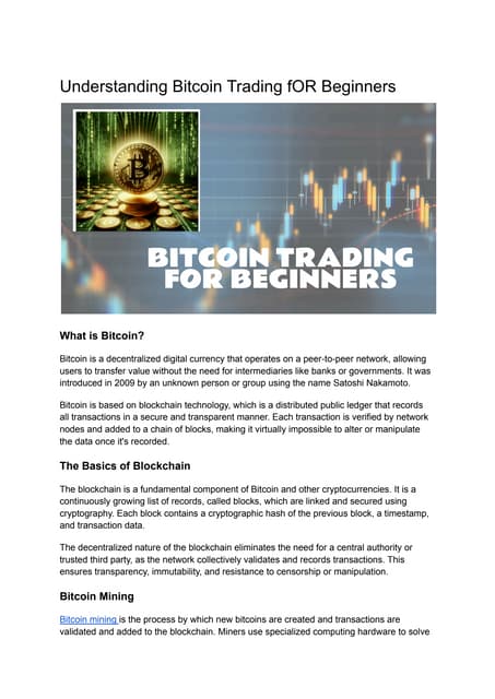 UNDERSTANDING BITCOIN PRICE CHARTS | PDF