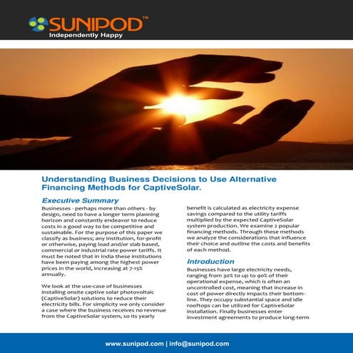 Understanding business decisions to use alternative financing methods ...