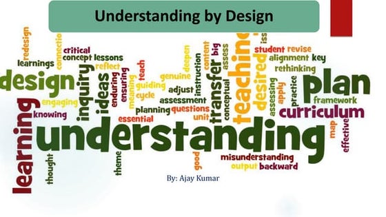 Understanding by Design (UBD) - Presentation | PPT