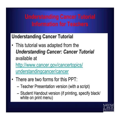 Basics of cancer and its types and its prevention | PDF