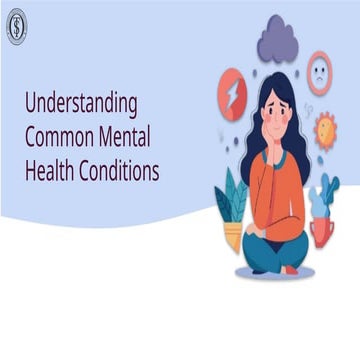 Common Mental Disorders & Their Symptoms - Mental Health Guide | PPTX