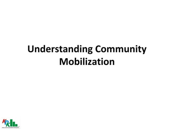 Principles of community mobilization | PPTX