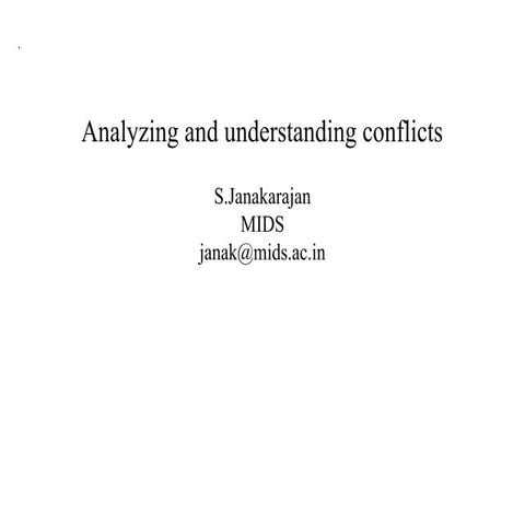 understanding conflicts.ppt conflict informat | PPT