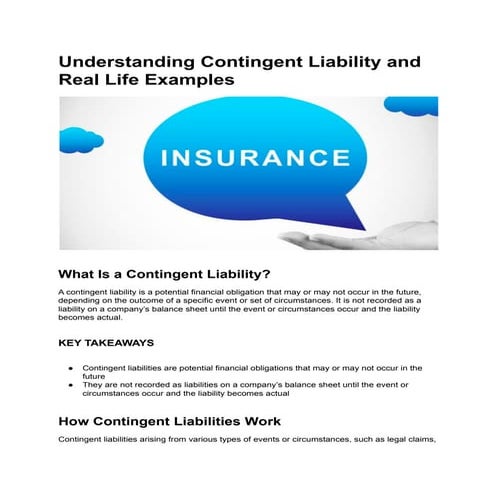Understanding Contingent Liability and Real Life Examples.pdf ...