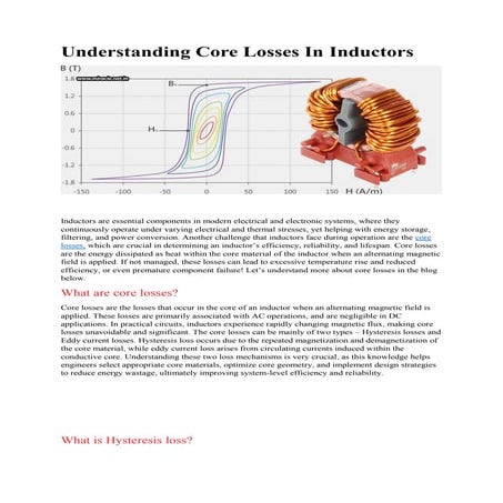 Understanding Core Losses In Inductorses | PDF