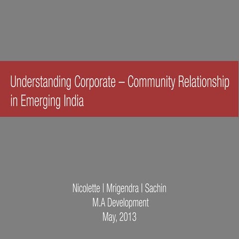 Understanding corporate community_relationship_emerging_india | PDF