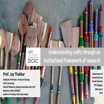 Understanding crafts through an institutional framework of research | PPT