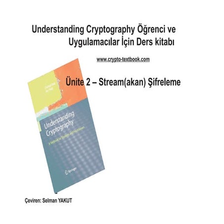 Understanding Cryptography Öğrenci Ve Uygulamacılar İçin Ders Kitabı ...