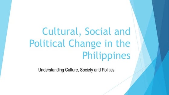 A. 1. Lesson 1 Cultural social and political changes in the philippines ...