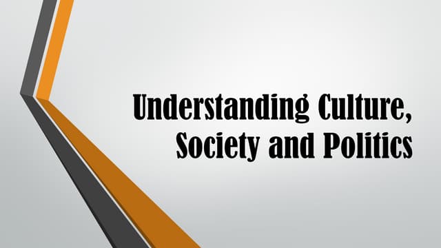 Social, Cultural, Political Change | PPTX