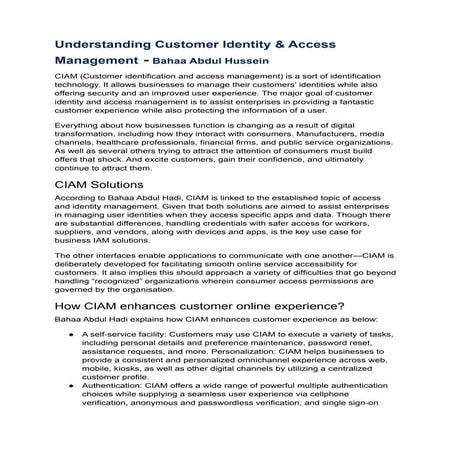 _Understanding Customer Identity & Access Management- Bahaa Abdul ...