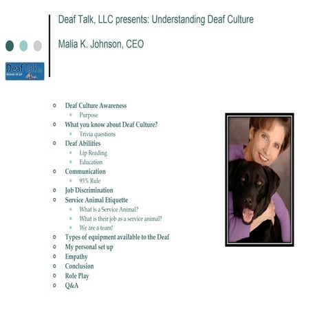 Understanding Deaf Culture Outline | PPT