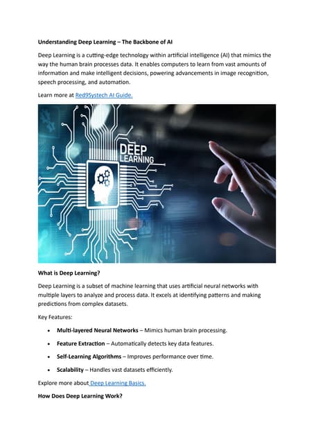 Deep Learning, Architecture Of Deep Learning | PPT
