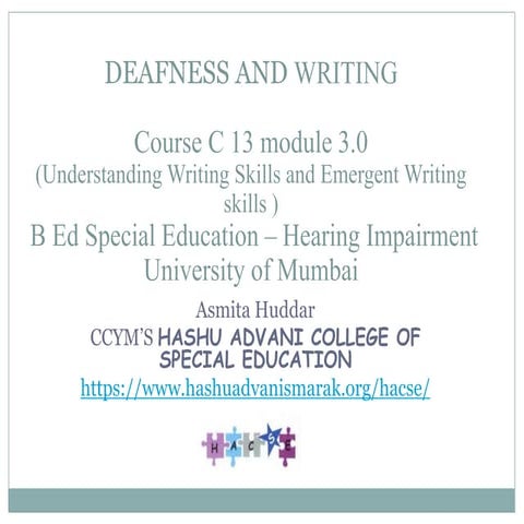 Understanding development of writing skills | PPT
