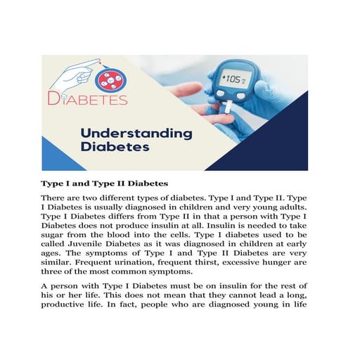 Tips in a Diabetic Diet | PDF