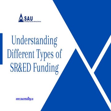 Understanding Different Types of SR&ED Funding | PPT