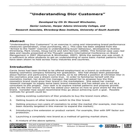 Understanding dior customers | PDF