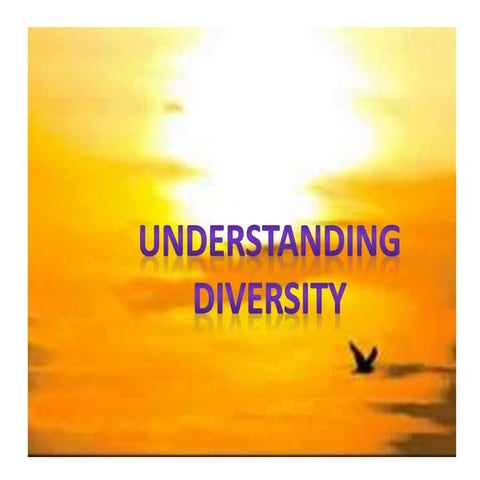 Understanding diversity | PPTX