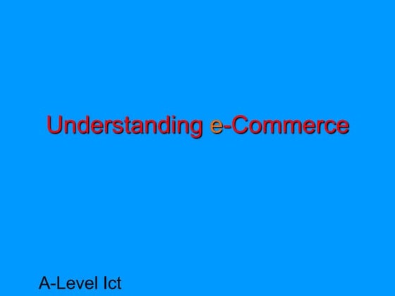 Presentation on E-commerce class6 | PPTX | Internet | Computing