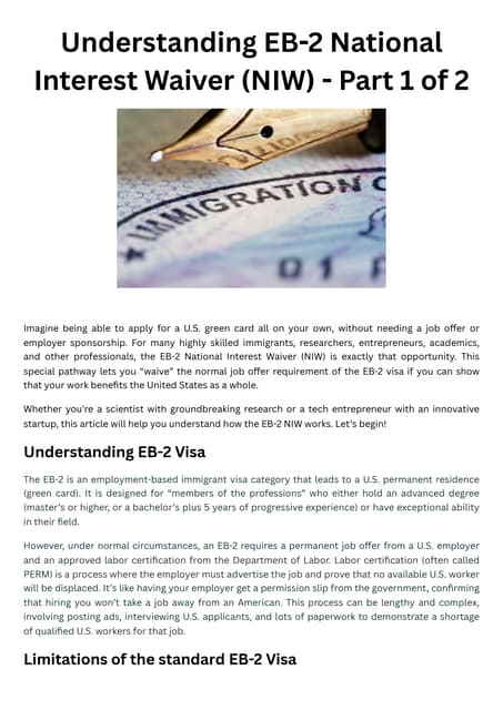 PERM Labor Certification EB2 Experience Requirements. | PPT