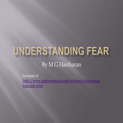 Understanding Fear | PPT