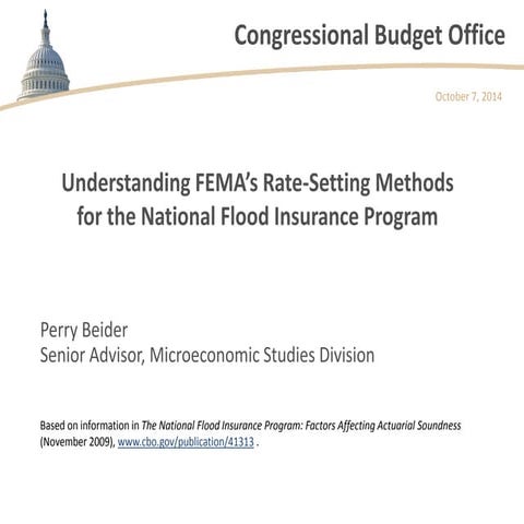 Understanding FEMA’s Rate Setting Methods for the National Flood ...