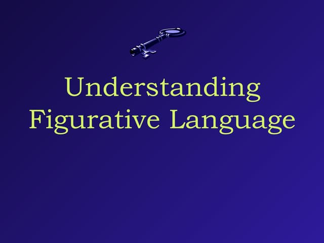 Literal and Figurative Language | PPTX