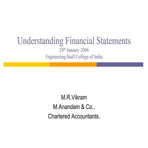 Understanding Financial Statements | PDF