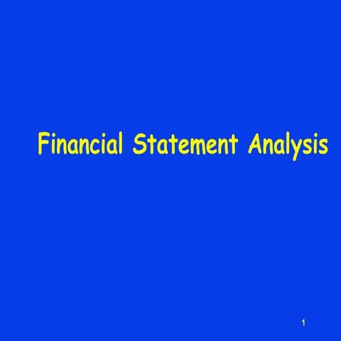 Understanding financial statements | PPT