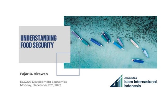 The Concept of Food Security | PPT