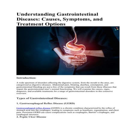 Gastrointestinal Diseases: Causes, Symptoms, and Treatment Options ...