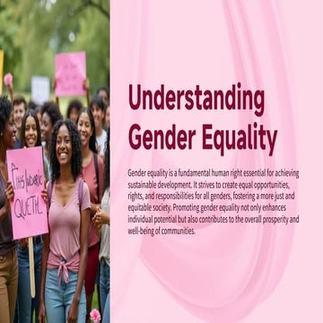 Understanding Gender Equality.pdf file for education purpose | PDF
