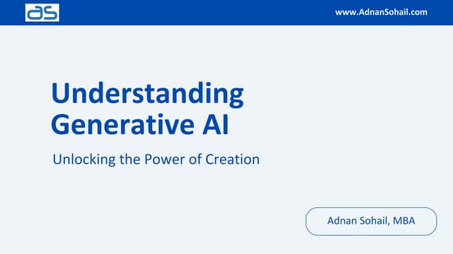 Understanding Generative Ai Unlocking The Power Of Creation Ppt