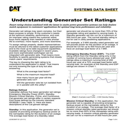 Understanding generator set ratings | PDF