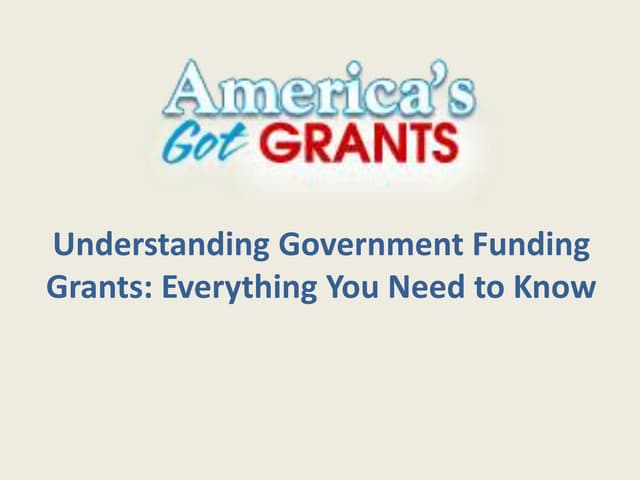 Government Grants Powerpoint | PPT