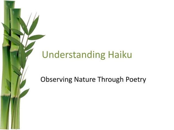 Tanka and haiku discussion | PPT | Poetry | Books and Literature