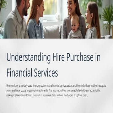 Understanding Hire Purchase in financial services | PPTX